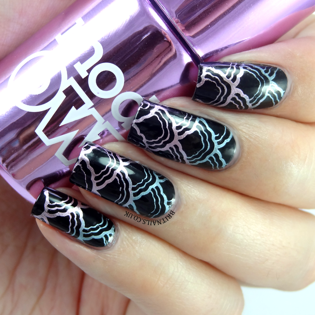 Stamping With Models Own Colour Chromes | Brit Nails