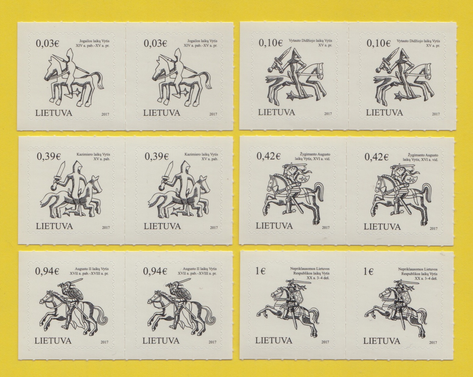 stamp: Lithuania - Vytis, The Symbol of the Emblem of Lithuania 2017