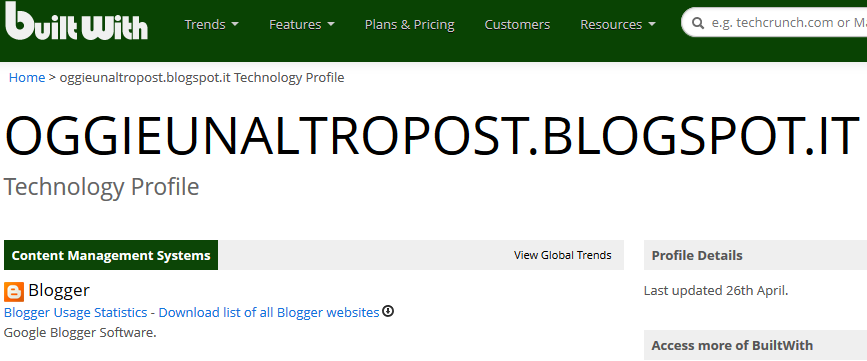 Come scoprire con cosa è stato fatto un sito | Oggi è un altro post