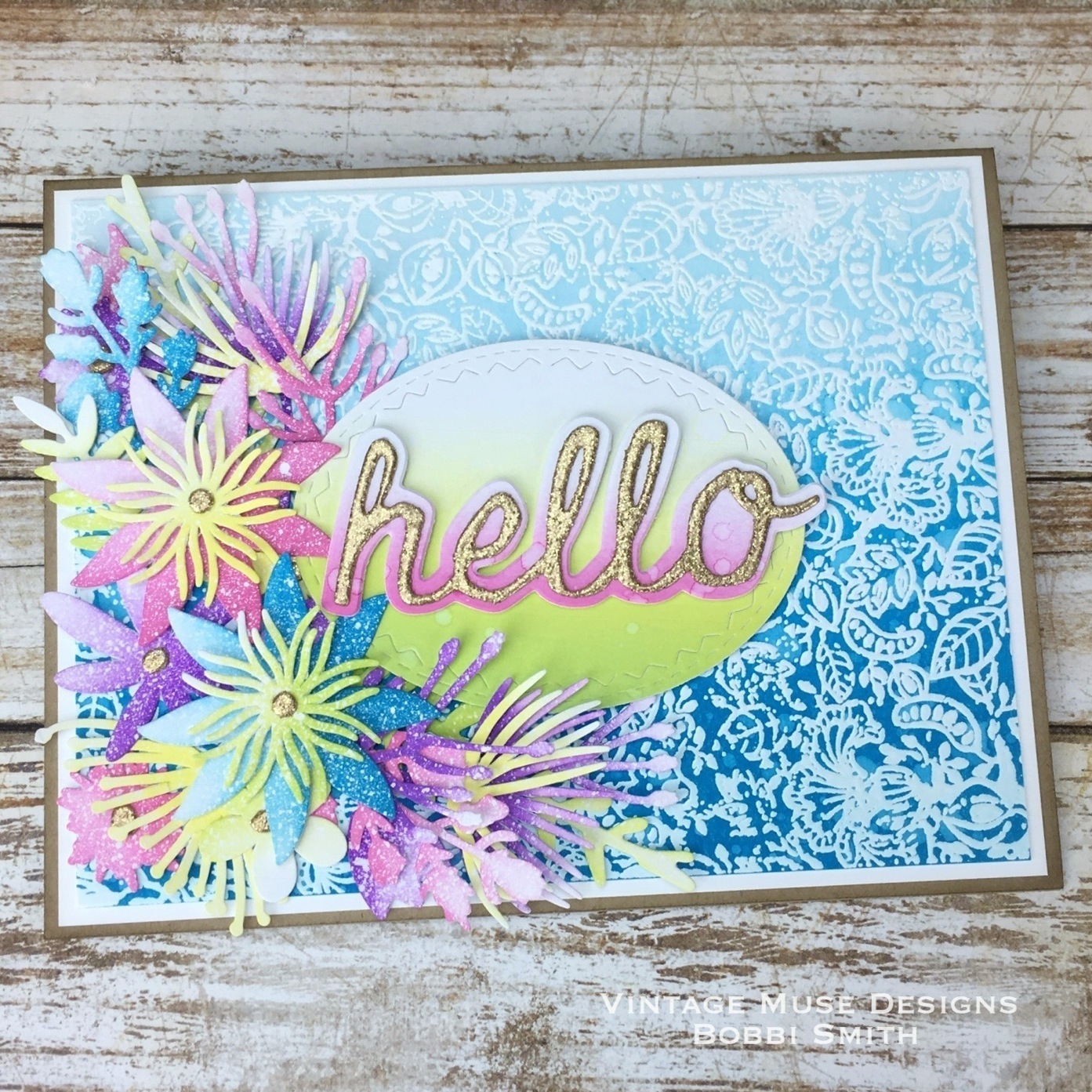 Vintage Muse: Hello Summer Blooms Card w/Ranger Ink...