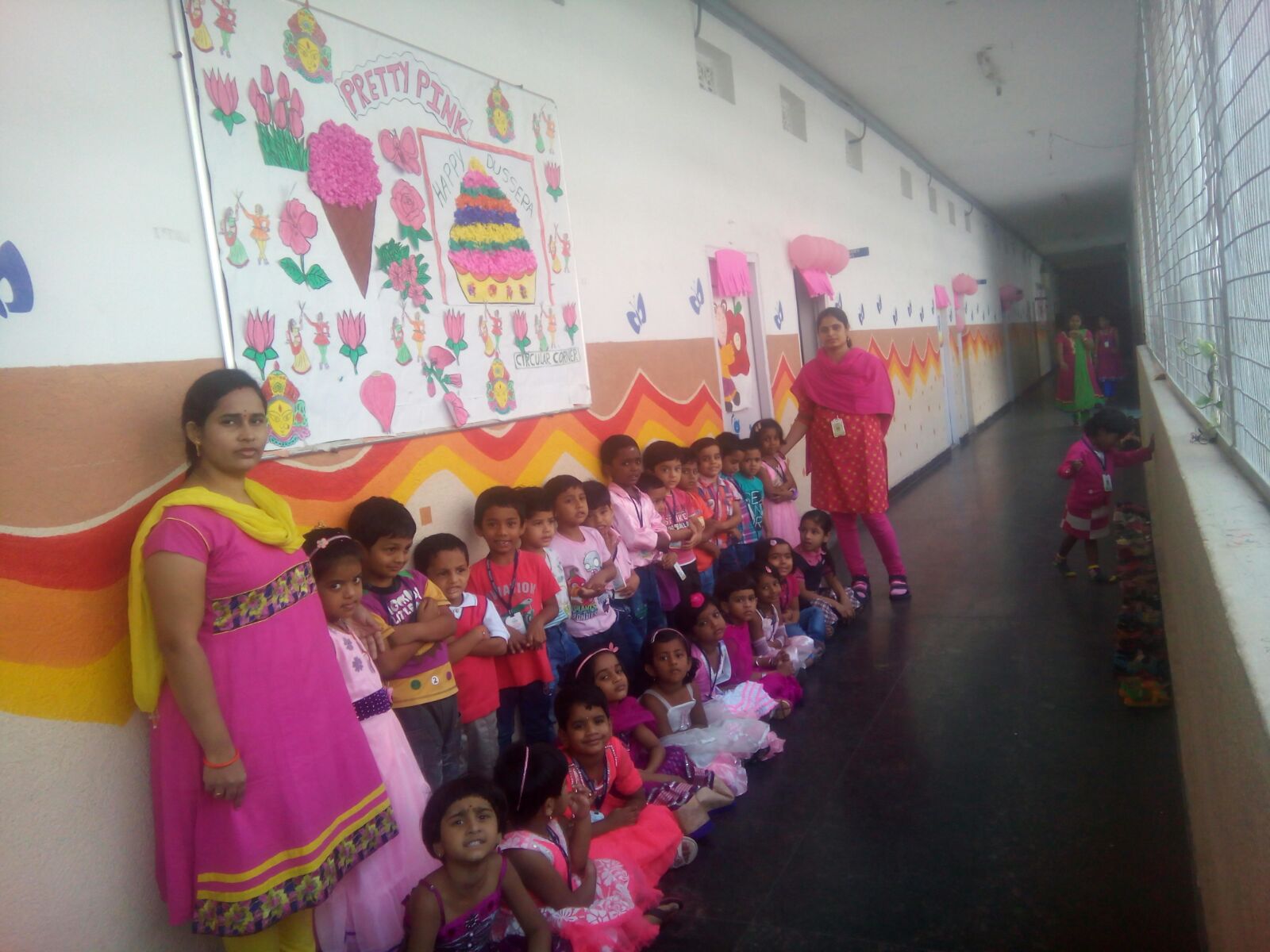 PREPRIMARY @ PRAGATHI CENTRAL SCHOOL: PP1 ACTIVITY - PINK COLOUR DAY