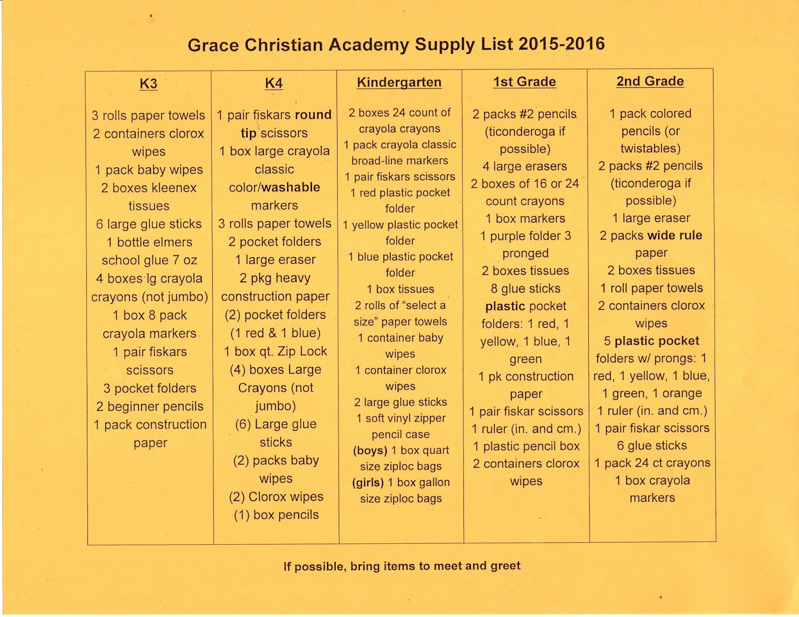 Grace Christian Academy 2015 2016 Supply List For GCA Students grace-christian-academy-2015-2016-supply-list-for-gca-students