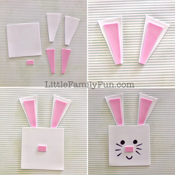 Little Family Fun: Easter Bunny Shapes Craft for Kids