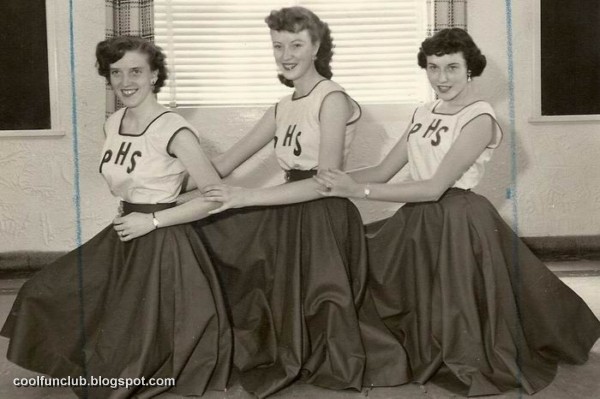 .: Cheerleaders Then and Now