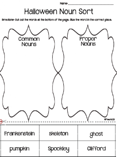 Halloween Noun Sort | Teach123