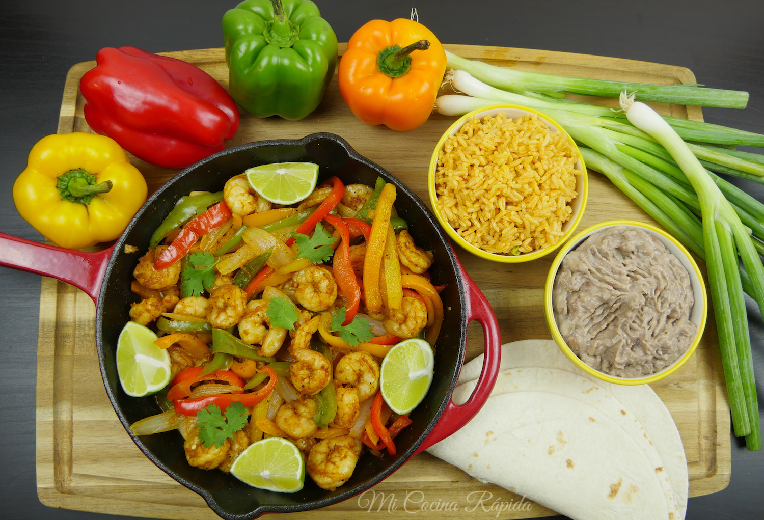 Fajitas de Camarón - Mi Cocina Rápida