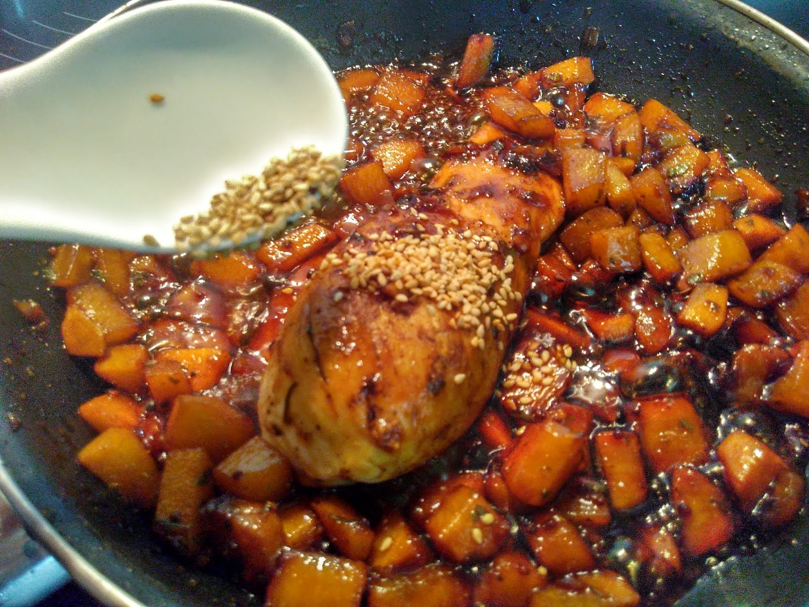 PECHUGA DE POLLO CON CHUTNEY DE CAQUI ~ COCINANDO EN GUADARRAMA (2)