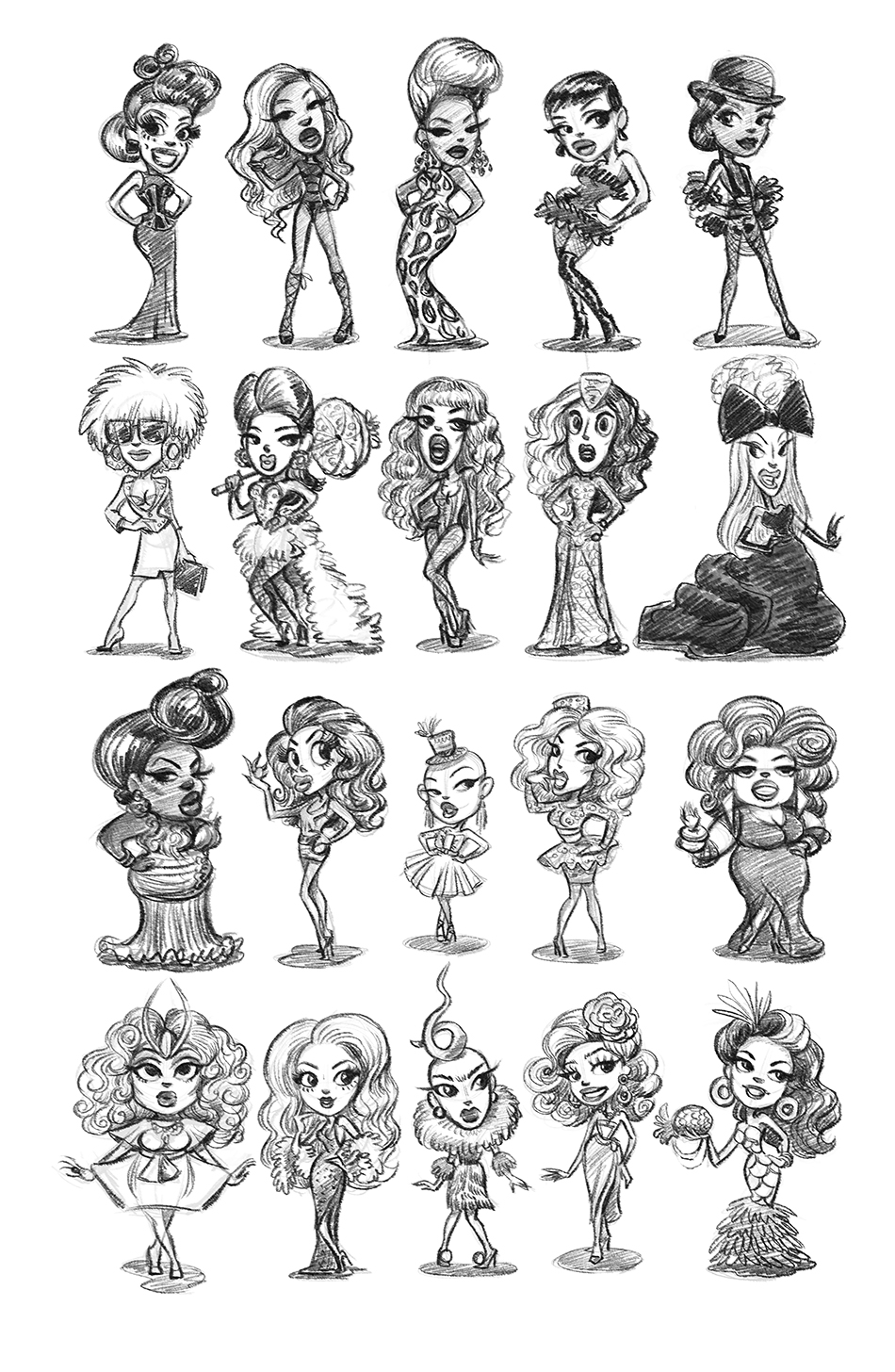 Tina Nawrocki - Art and Animation: Drag QUEENS