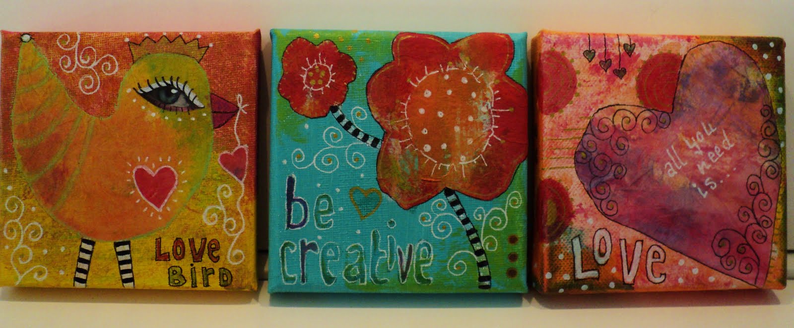 MakeArtBeHappy: Mini schilderijtjes / mini paintings