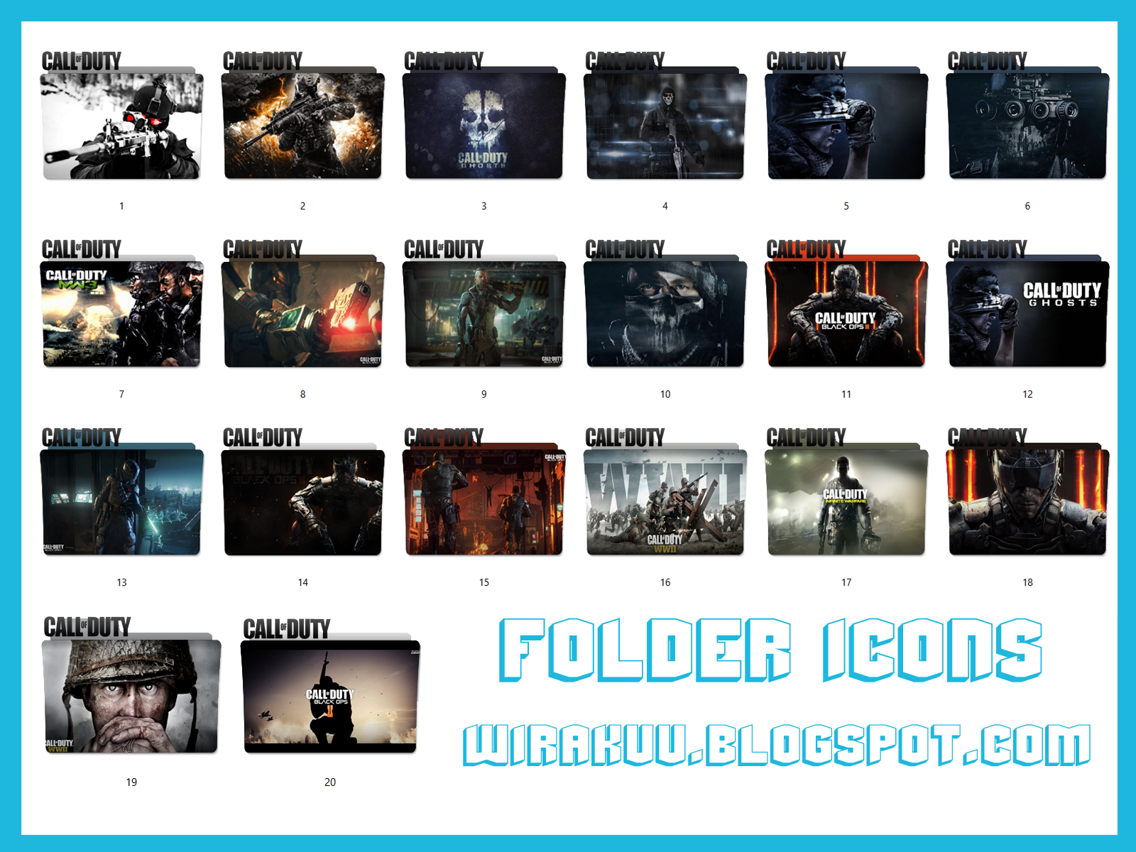 20 Folder Icons Game Call Of Duty (Windows 7, 8, 10) - Wirakuu