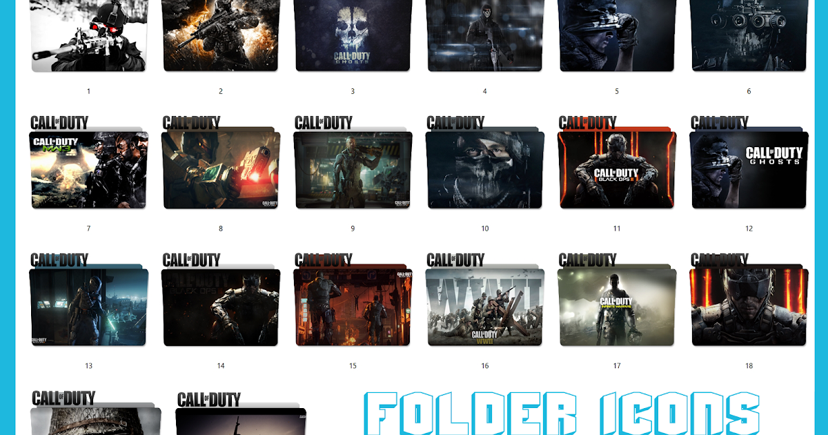 20 Folder Icons Game Call Of Duty (Windows 7, 8, 10) - Wirakuu