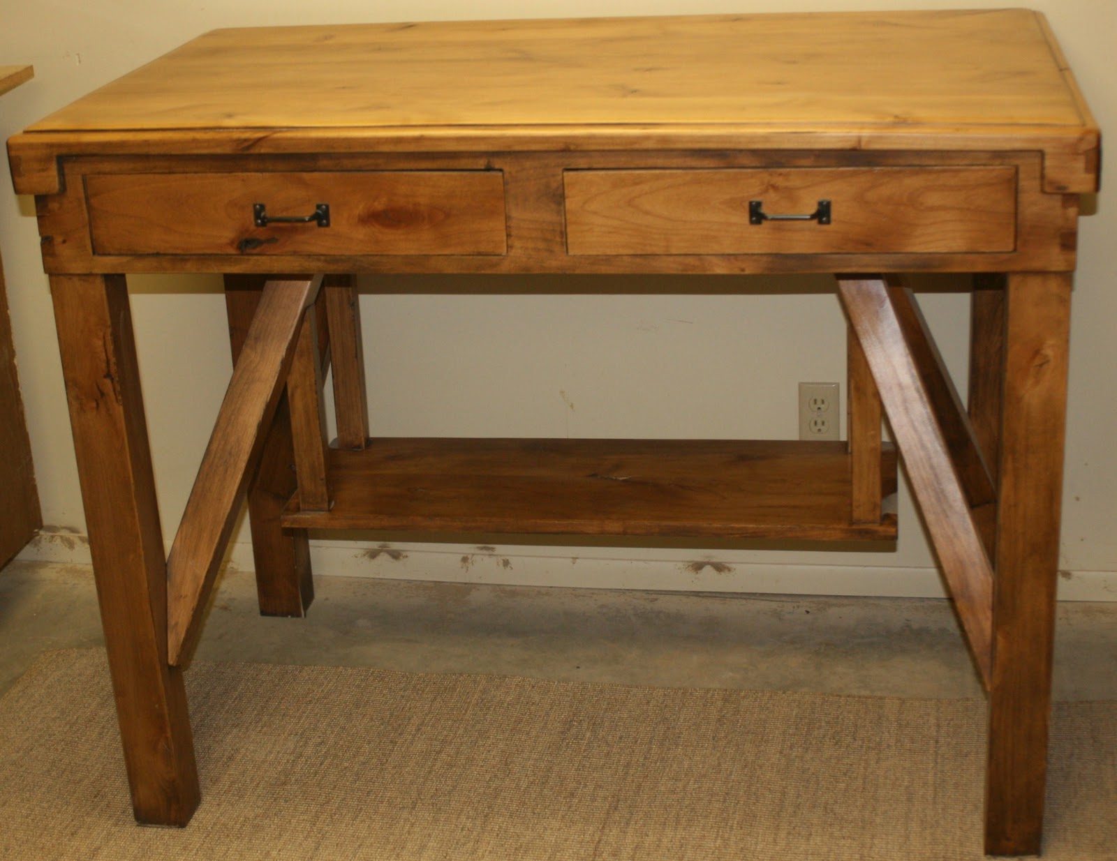 Hand Crafted Originals and Restored Furniture: Knotty Alder Island Table