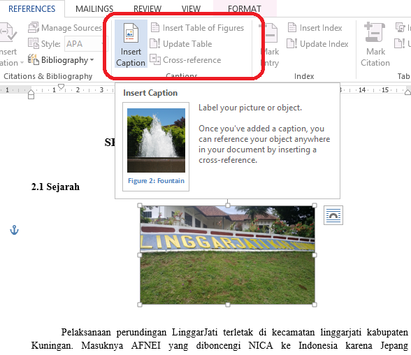 Cara Menambahkan Keterangan (Caption) Pada Gambar, Grafik, Tabel Di ...