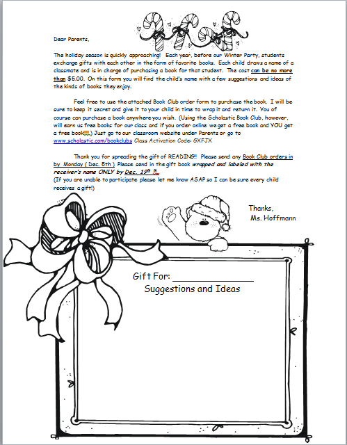 Example Of Parent Letter For Christmas Party