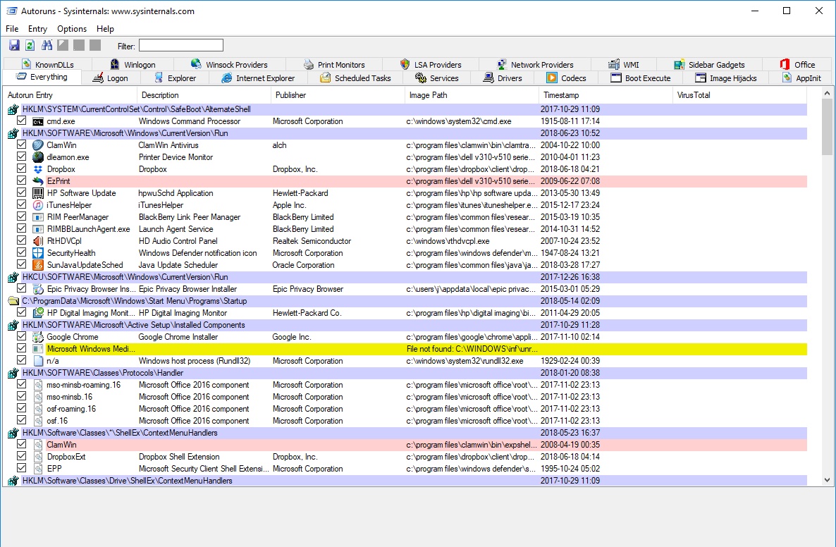 Information Technology Notes: OneDrive Automatic Update and Autoruns ...