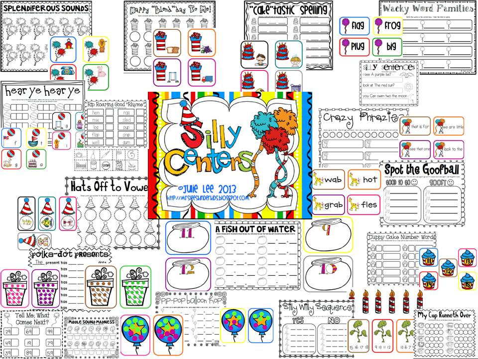 Mrs. Lee's Kindergarten: Silly Centers