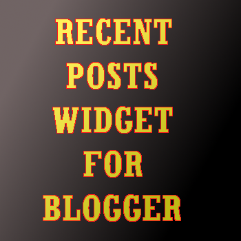 Recent Posts Blogger Widget 2020