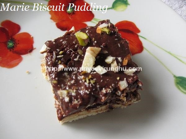 Priya's Virundhu: Marie Biscuit Pudding Recipe– No Bake - Eggless Marie Biscuit Pudding/Marie ...