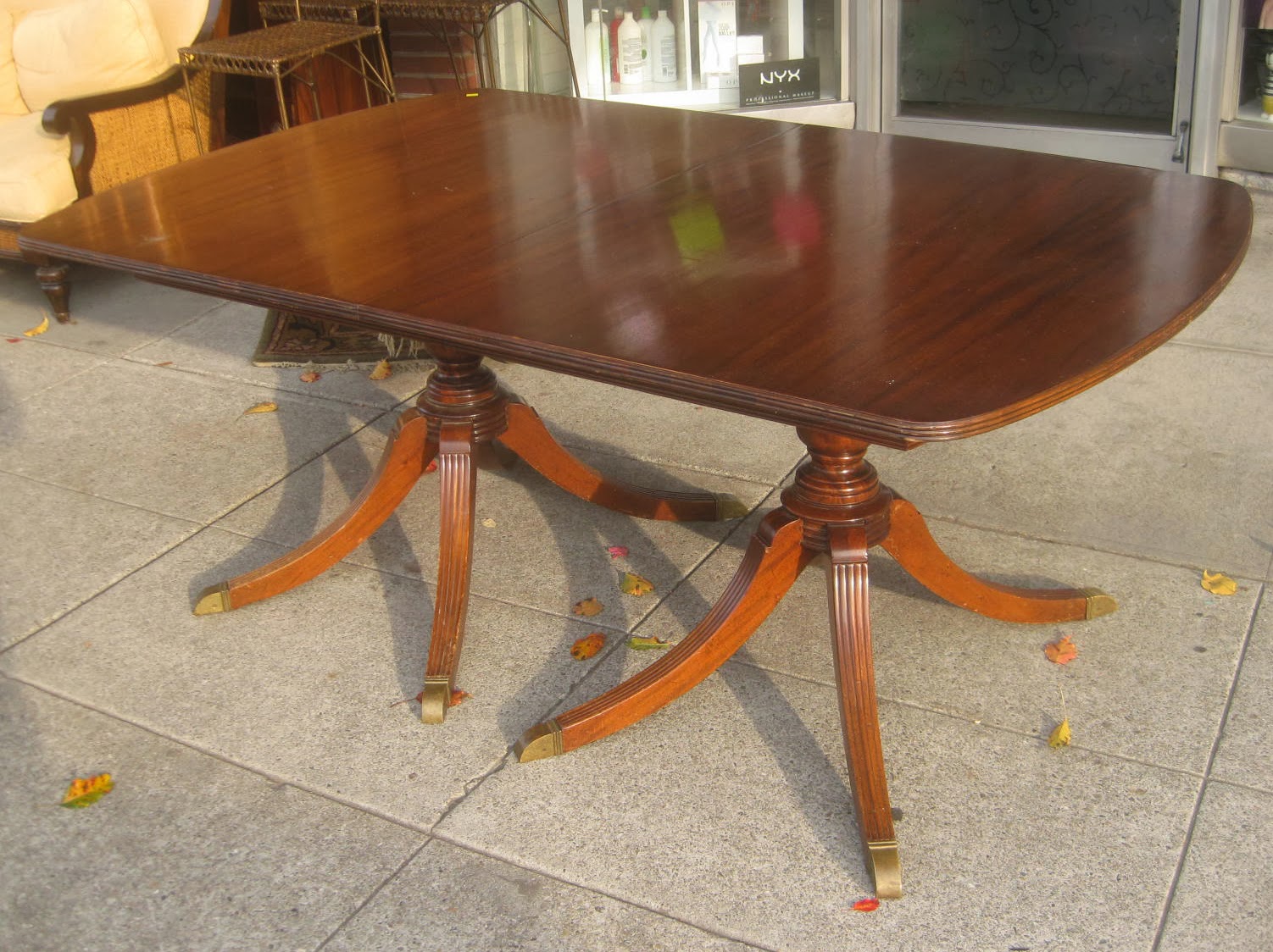 UHURU FURNITURE & COLLECTIBLES: SOLD - Mahogany Dining Table - $65