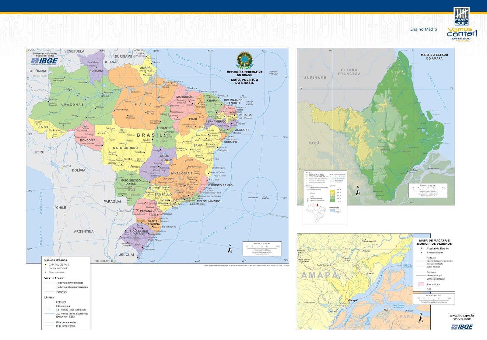 Mapas do Estado do Amapá