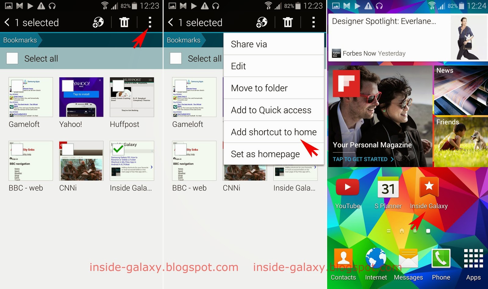 Inside Galaxy: Samsung Galaxy S5: How to Add a Webpage Shortcut to Home ...