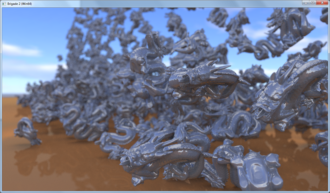 Ray Tracey's blog: Real-time GPU path tracing: Physics dragons
