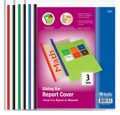 Let's Teach Something: Report cover binder bars