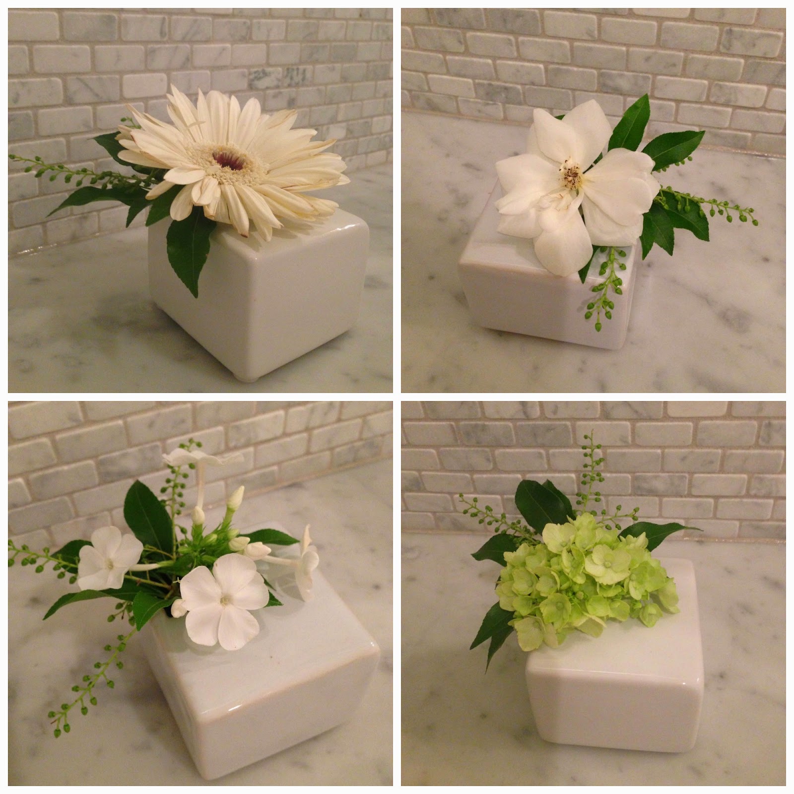 bluemopheads : Floral styling with frog cubes...