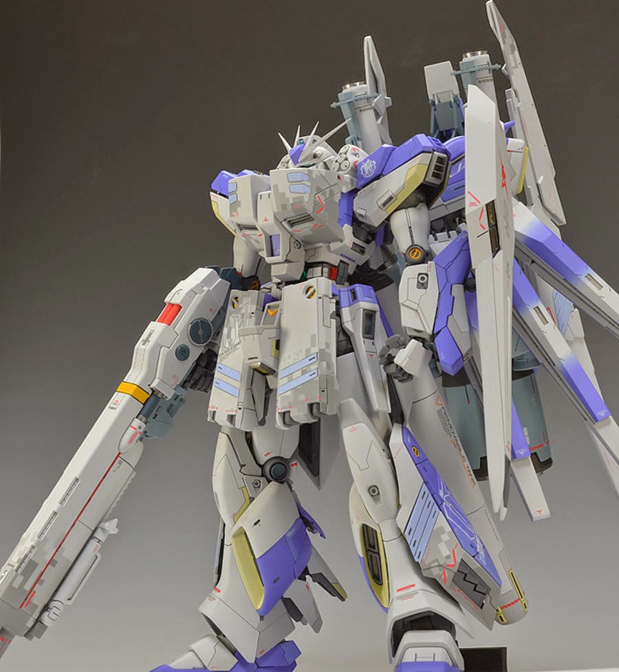 Custom Build: MG 1/100 hi-nu Gundam + HWS "Detailed"