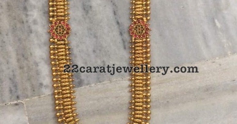 Silver Metal Antique Long Set - Jewellery Designs