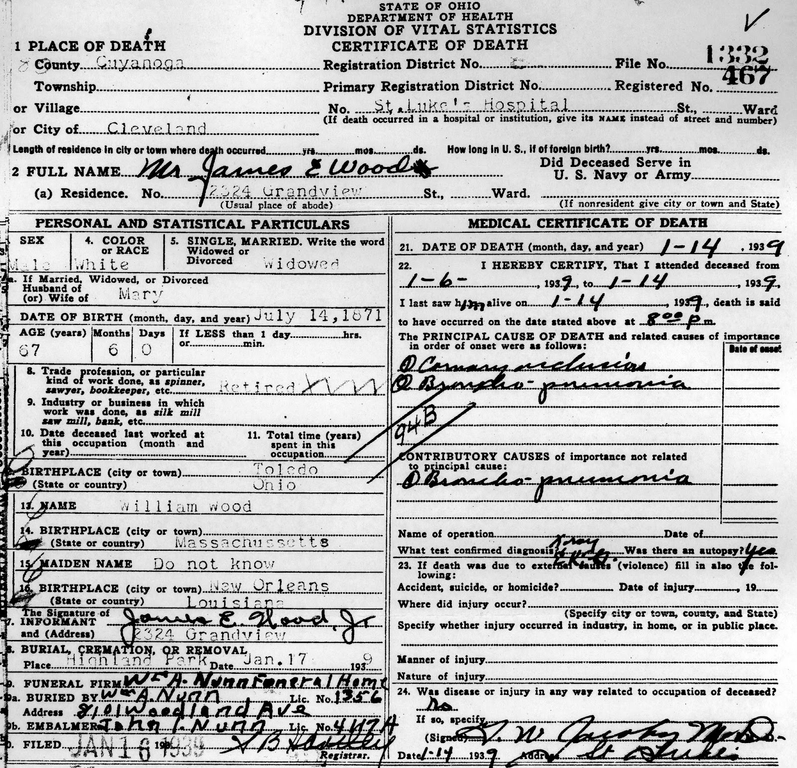 Climbing My Family Tree: Wood family, Ohio