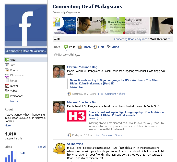 Join in Connecting Deaf Malaysians on Facebook - Deaf boleh! Malaysia