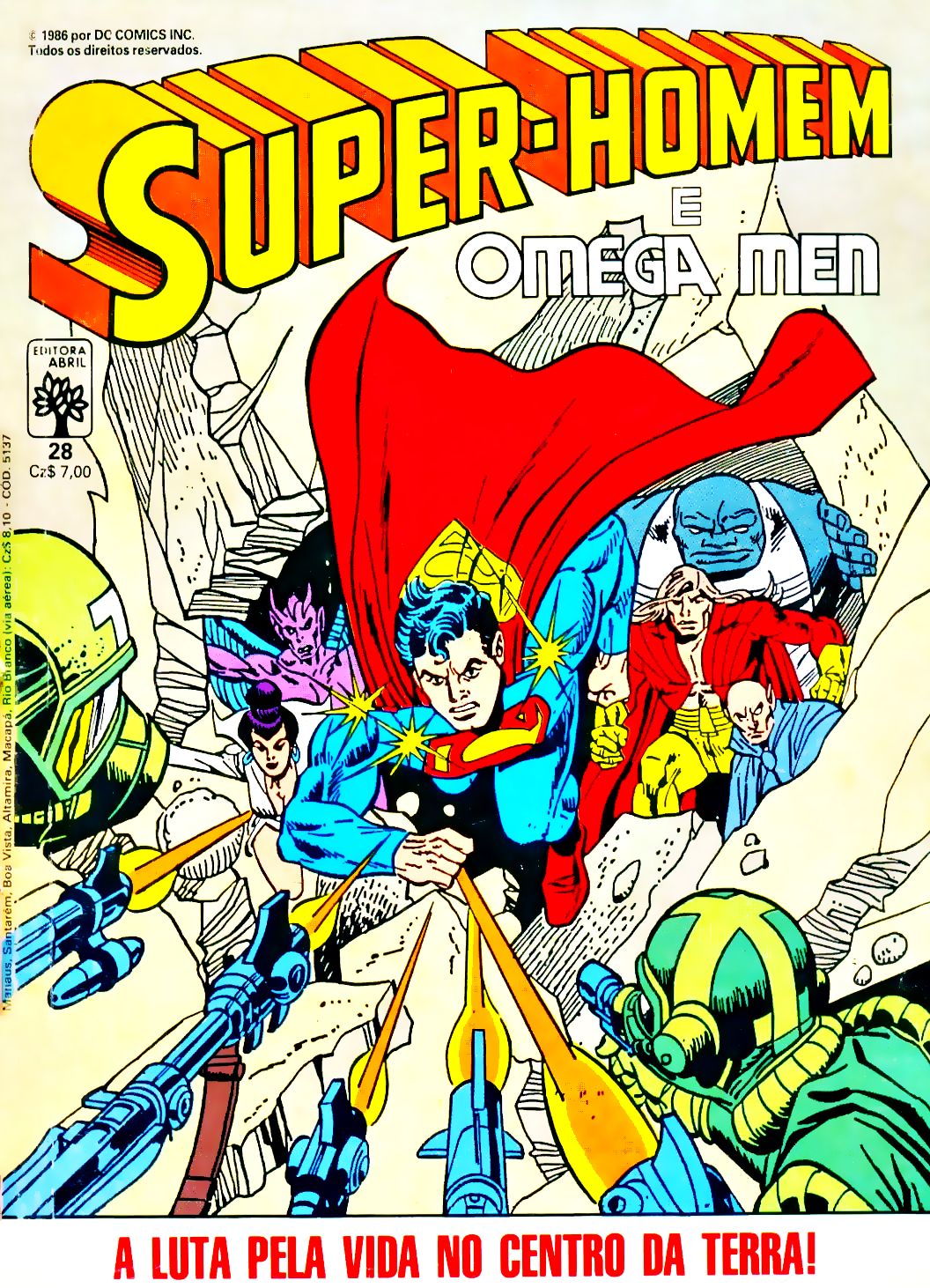 ROCK & QUADRINHOS SCANS: SUPER-HOMEM 28-1ª SÉRIE(ED.ABRIL)-OUTUBRO DE 1986