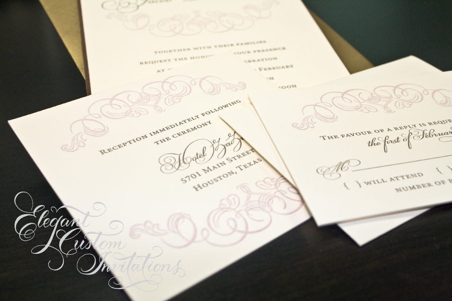 Wedding Invitations Houston - Elegant Custom Invitations
