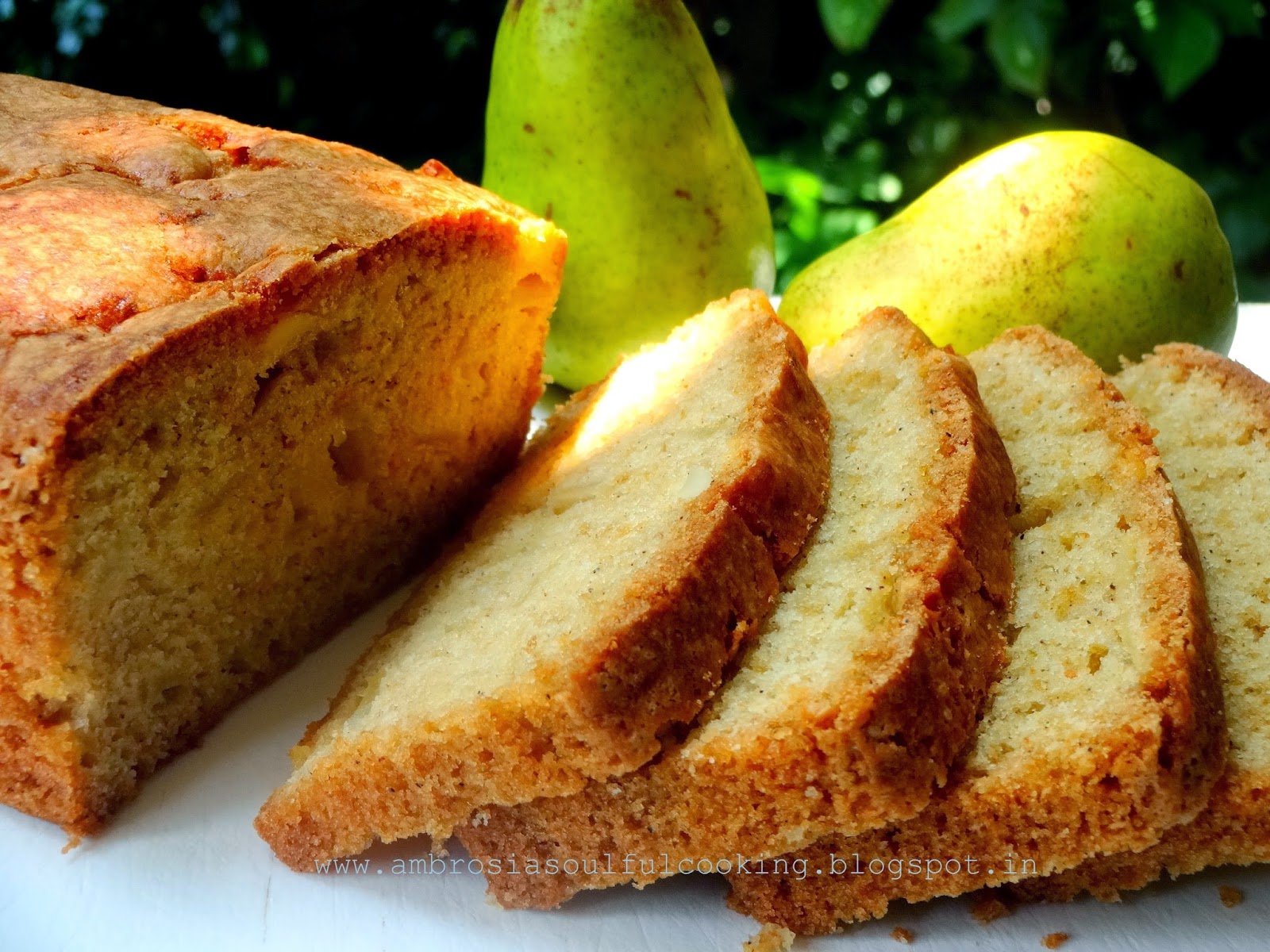 Fresh Pear Tea Bread #twelveloaves | Ambrosia