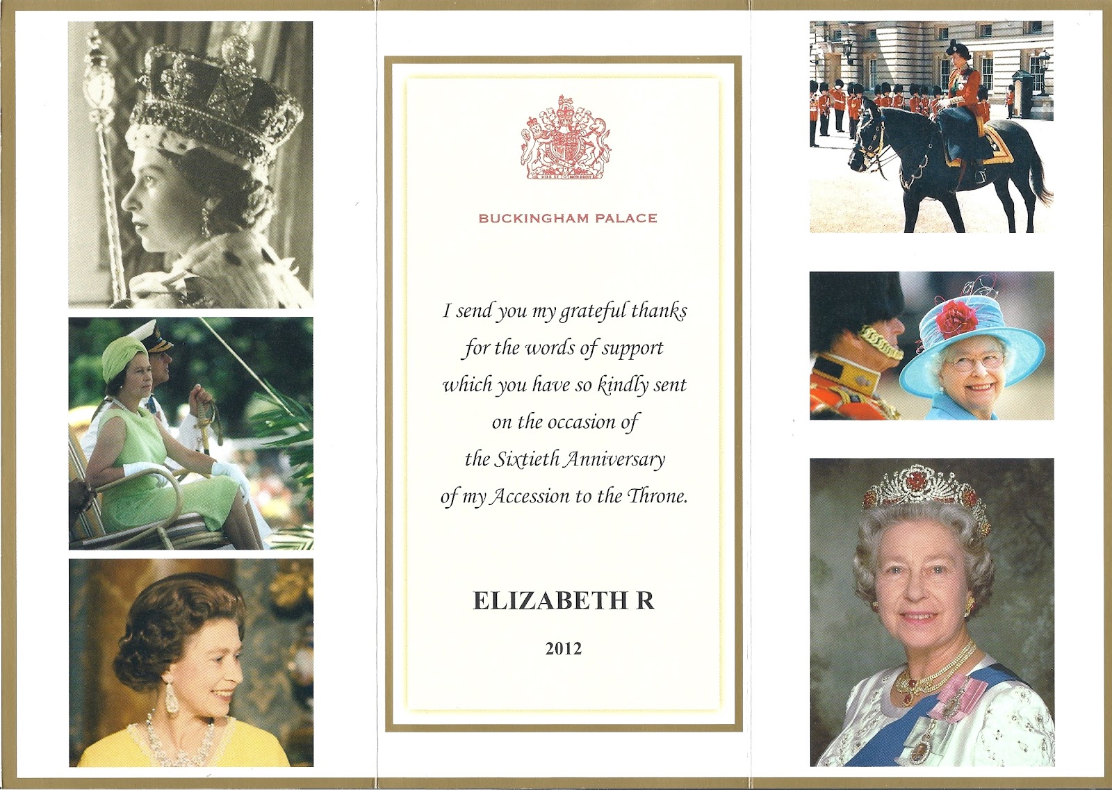 Royal Musings: A queen says thank you
