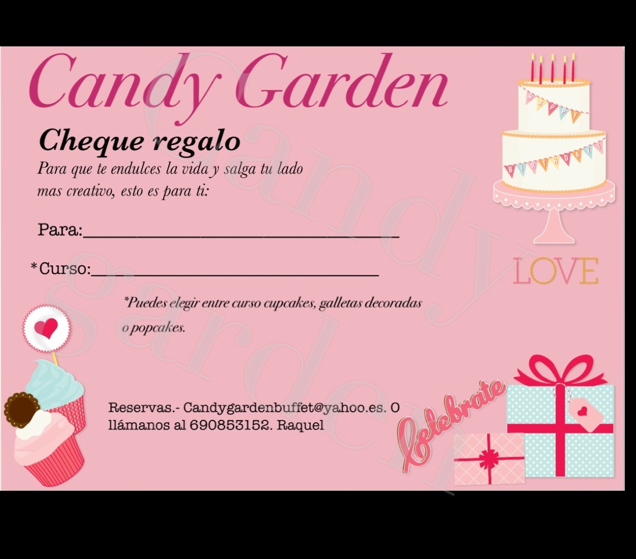 Candy Garden : Cheque regalo