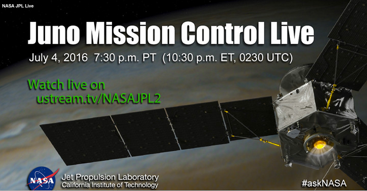 Celebrate the 4th: Watch NASA's Juno Start Its Jupiter Research Tonight