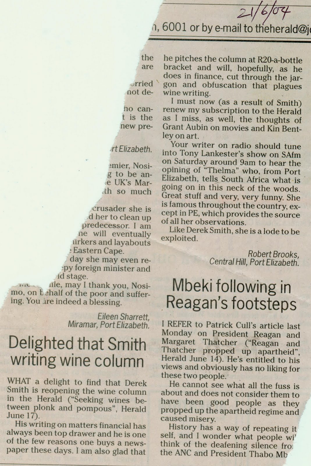 Kin Bentley In Line: Janet Cherry, Glen Goosen, Bernice Wright, Robert ...