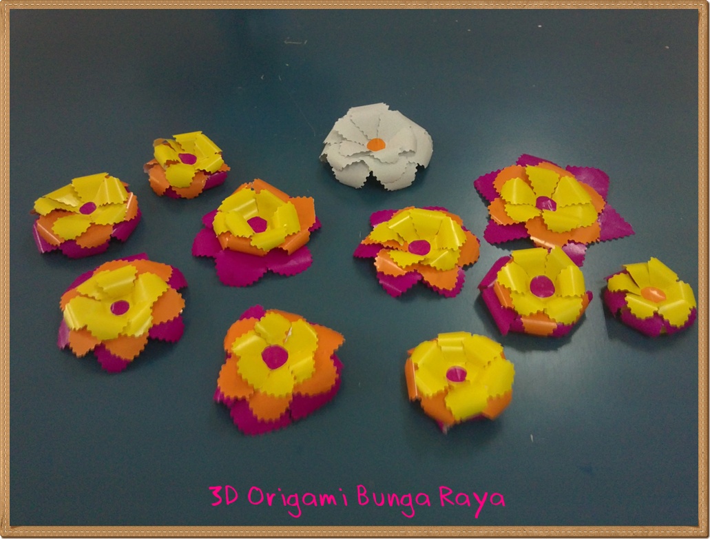 Perpustakaan Desa PNM Kg Ladang Batu: Origami : 3D Bunga Raya