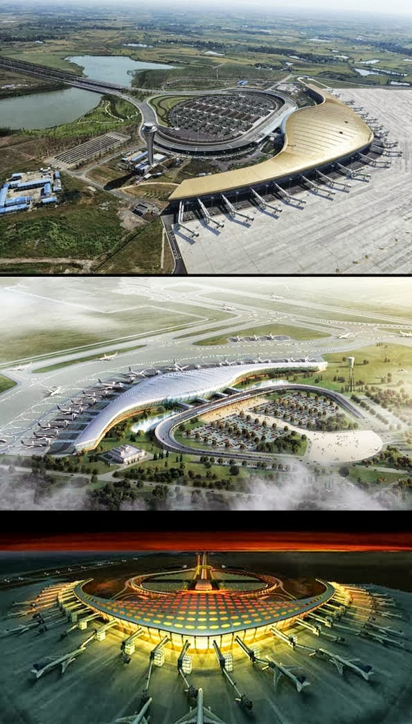 Lapangan Terbang Antarabangsa Hefei Xinqiao Yang Berbentuk Pesawat ...