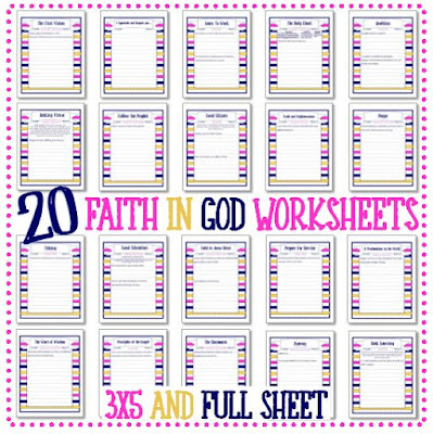 Primary Activity Ideas: Activity Days Faith in God Worksheets