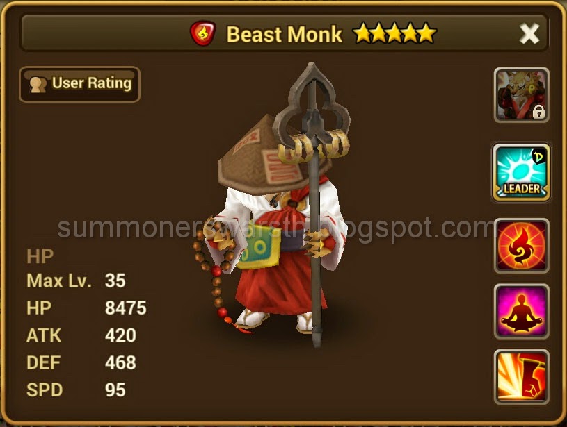 Beast Monk (Fire) | Summoners War