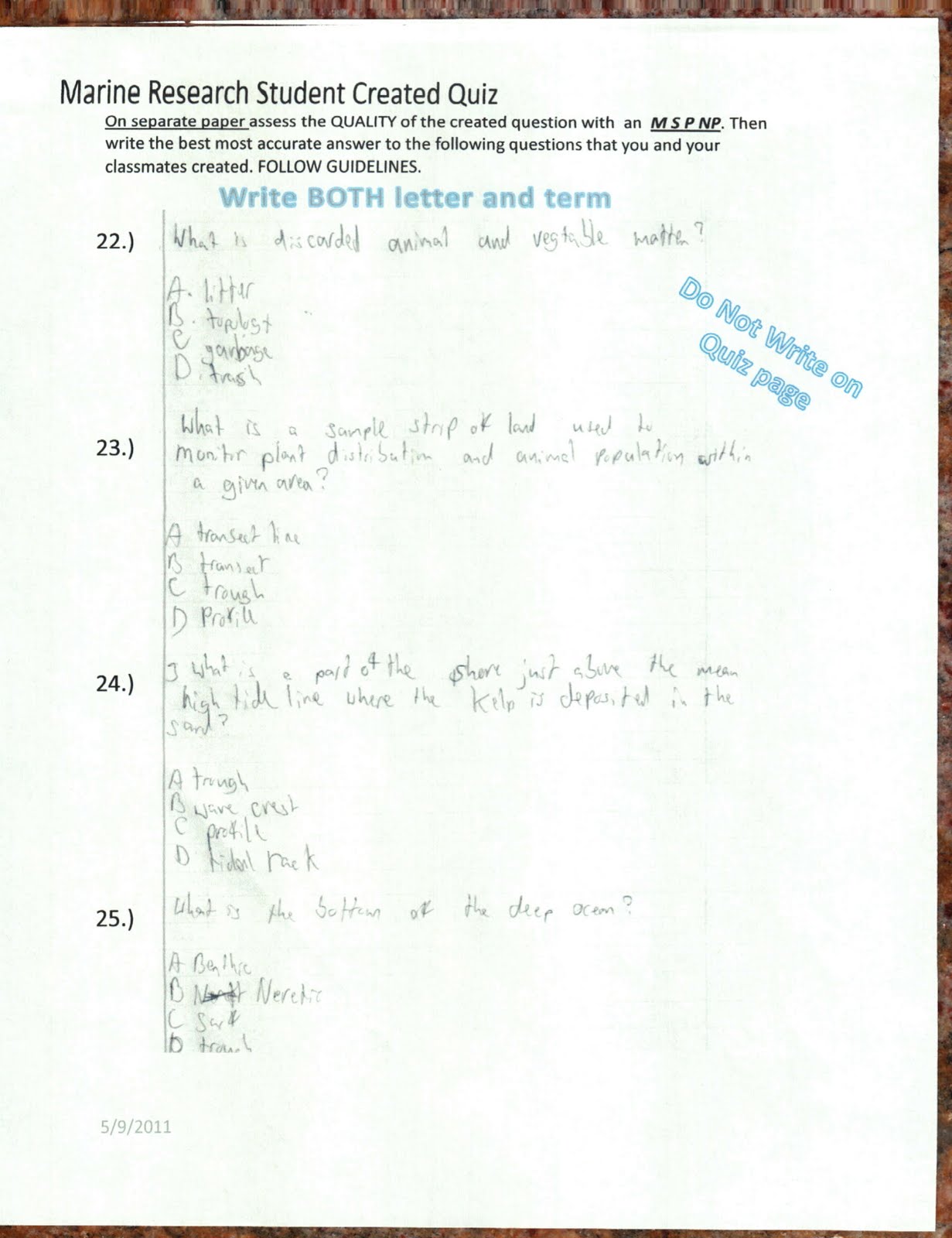 MR V BEACHTEACH: Student created SURPRISE POP Quiz PLUS!