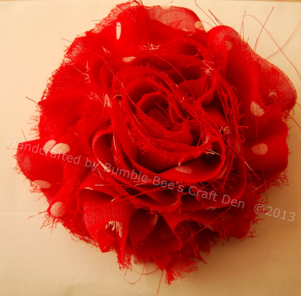 Bumble Bee's Craft Den: Shabby Chiffon Flower Tutorial