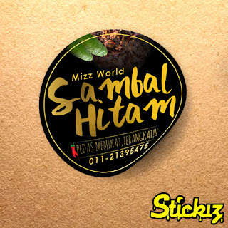 Stickiz Blog: Contoh Design Sticker Untuk Mizz World Sambal Hitam