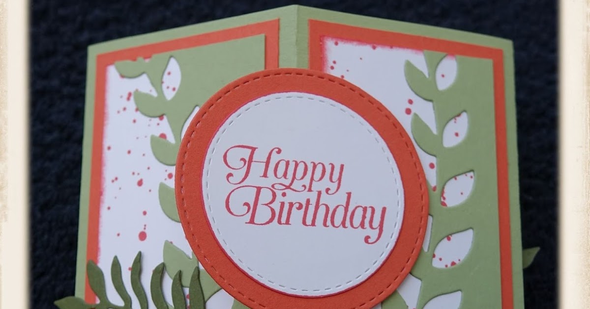 Stamping with Caroline: Happy birthday corner fold card