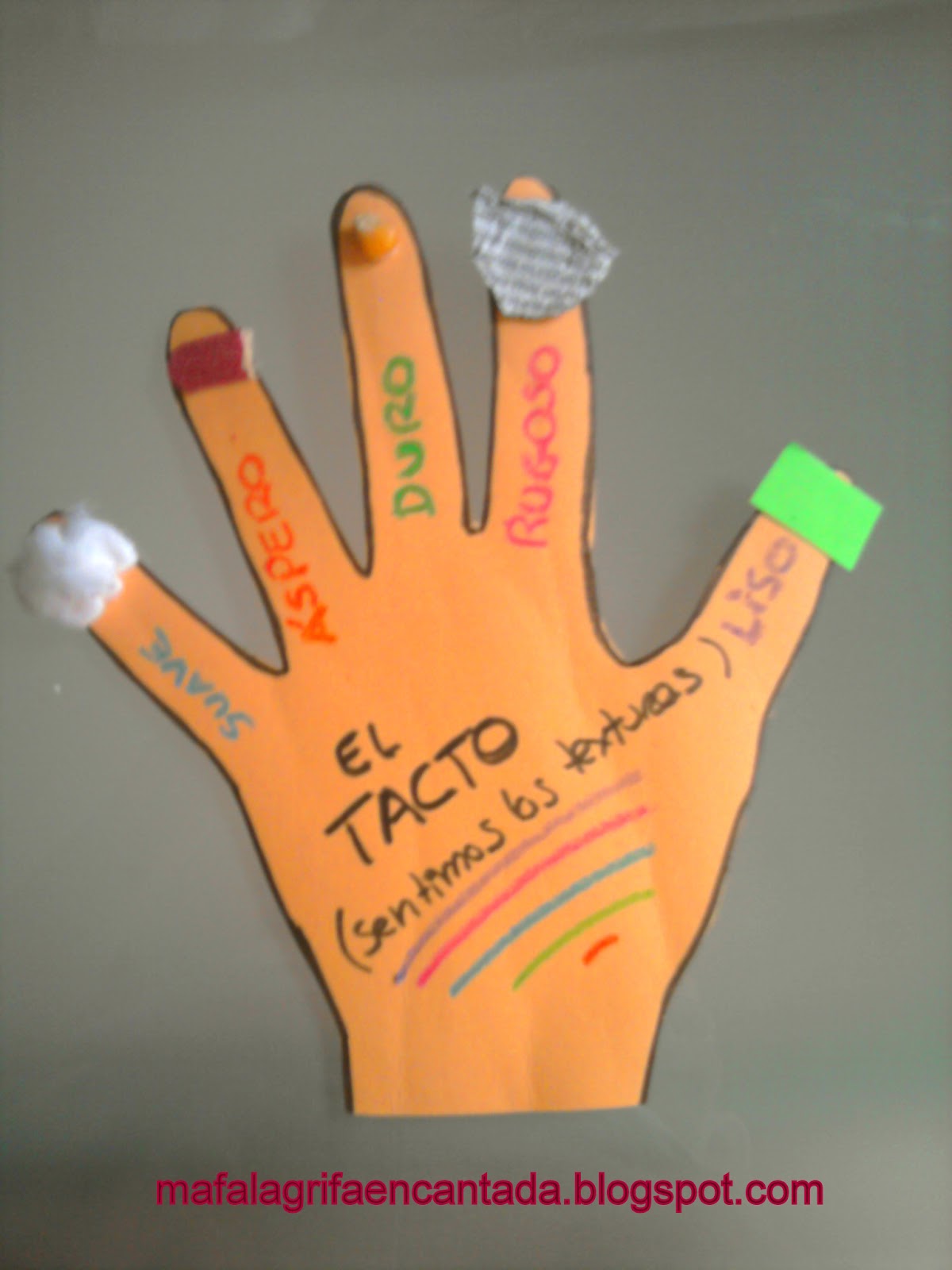 Mafalagrifa Encantada: El Tacto: sentimos las diferentes texturas