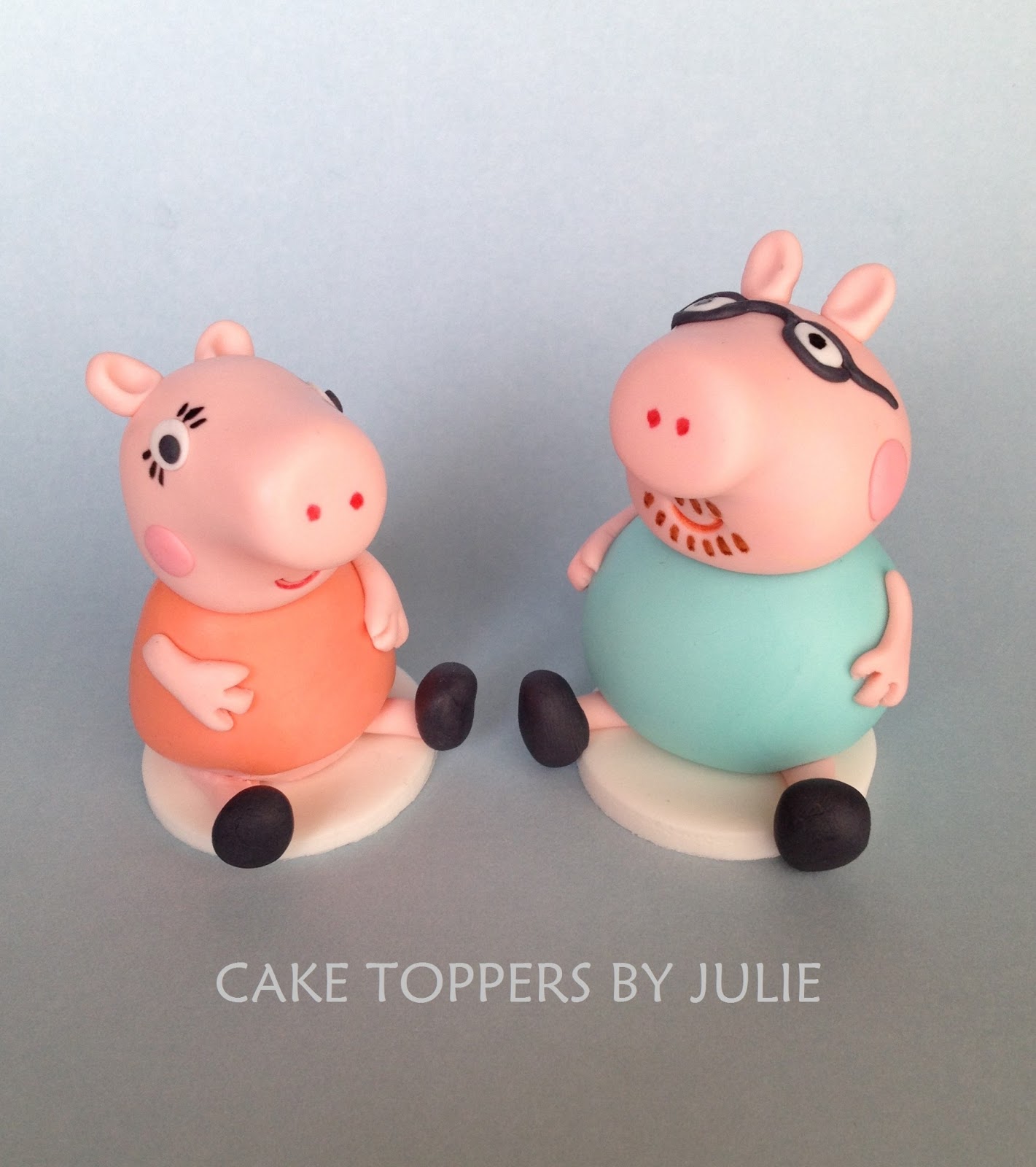 Custom Cakes by Julie: Peppa Pig Inspired Cake Toppers