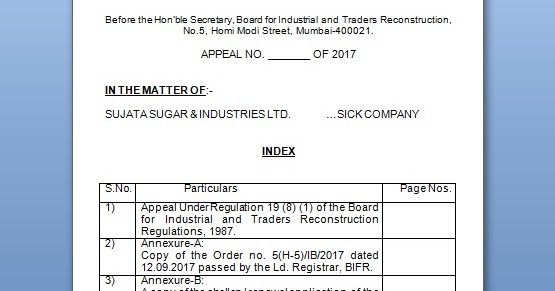 Sample Legal Appeal Letter Sample Format in Word